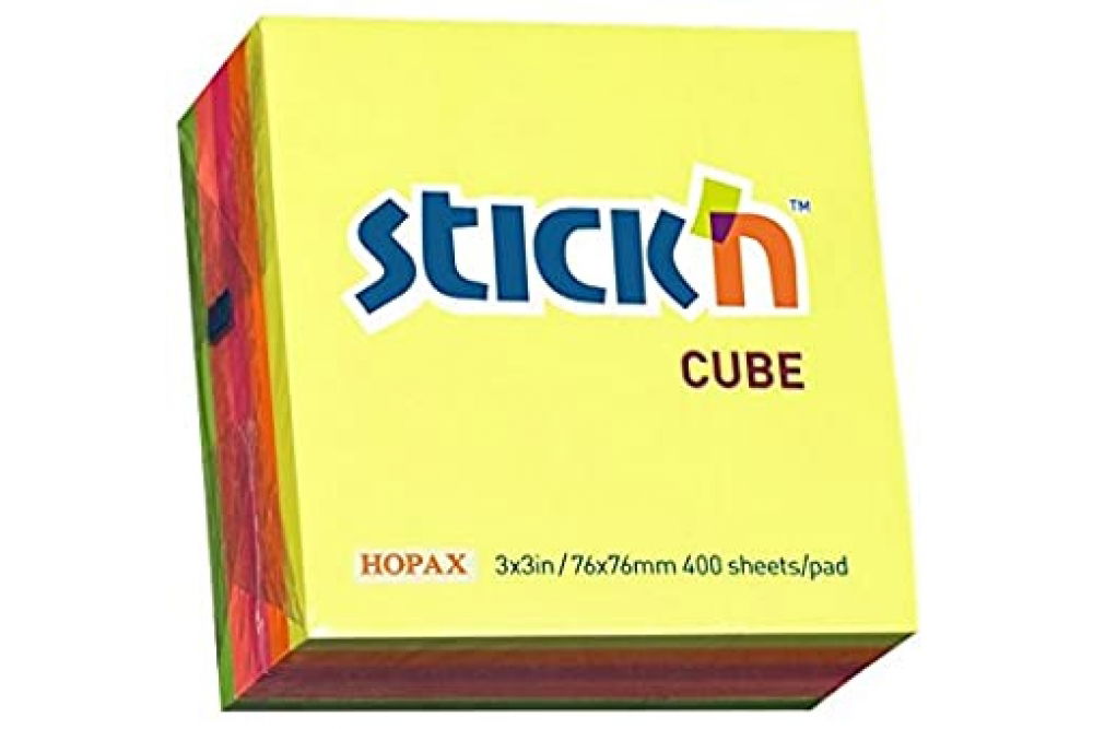 Performance Sticky Note Cube 75 x 75mm Assorted Colours | WPS Westward