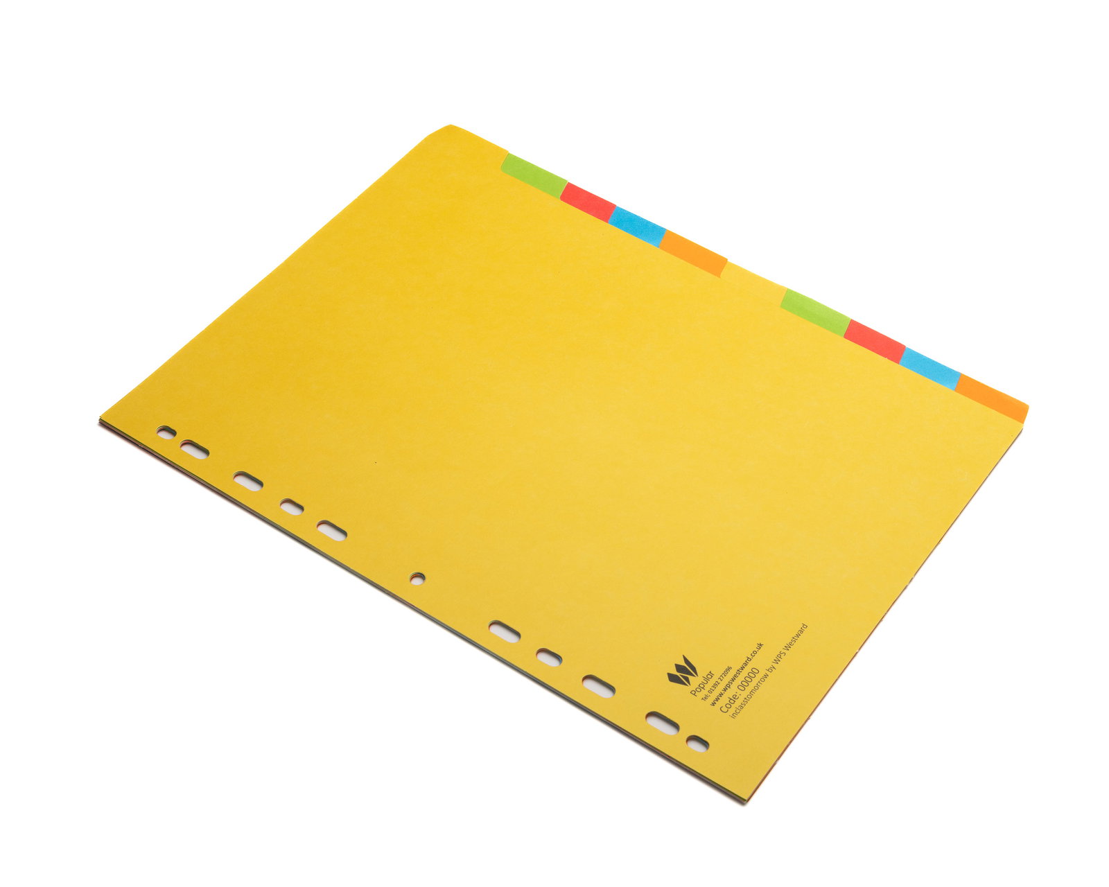 Popular Coloured Dividers 10 Part Set Pk25 | WPS Westward