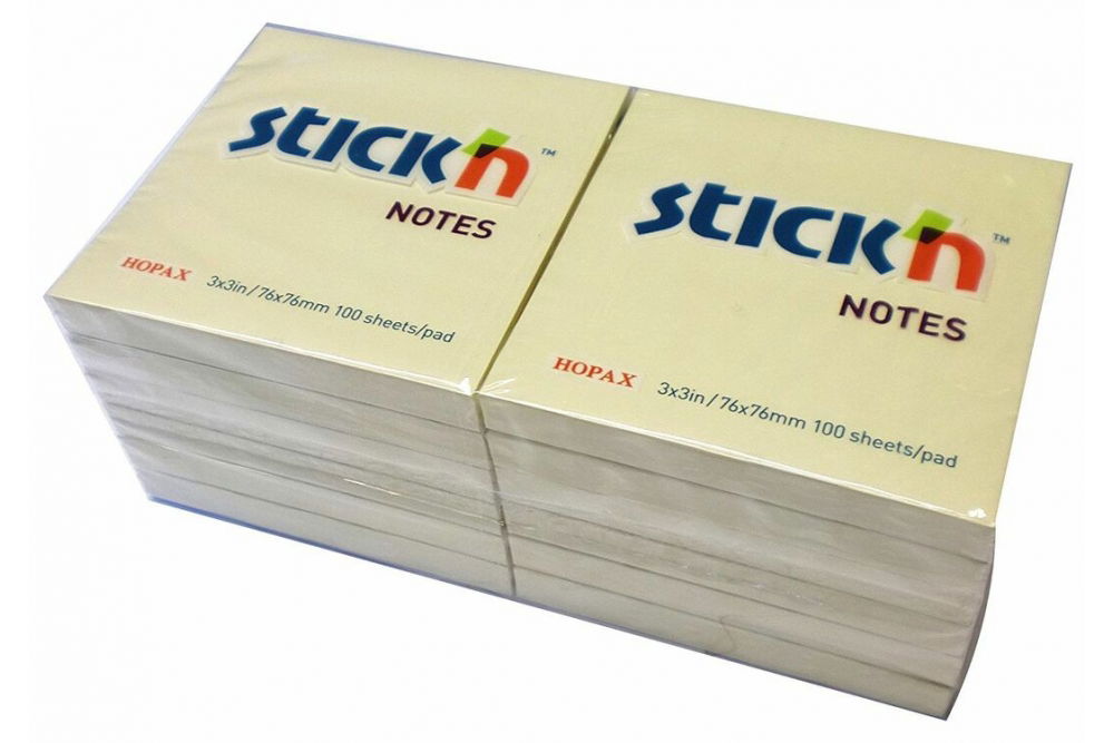 Popular Sticky Notes 75 x 75mm Yellow Pk12 | WPS Westward