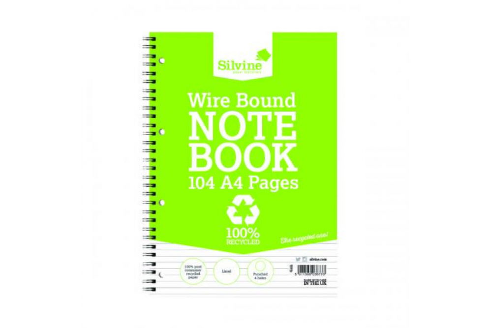 Eco A4 Twin Wire Note Pad 104 Pages Pk12 | WPS Westward
