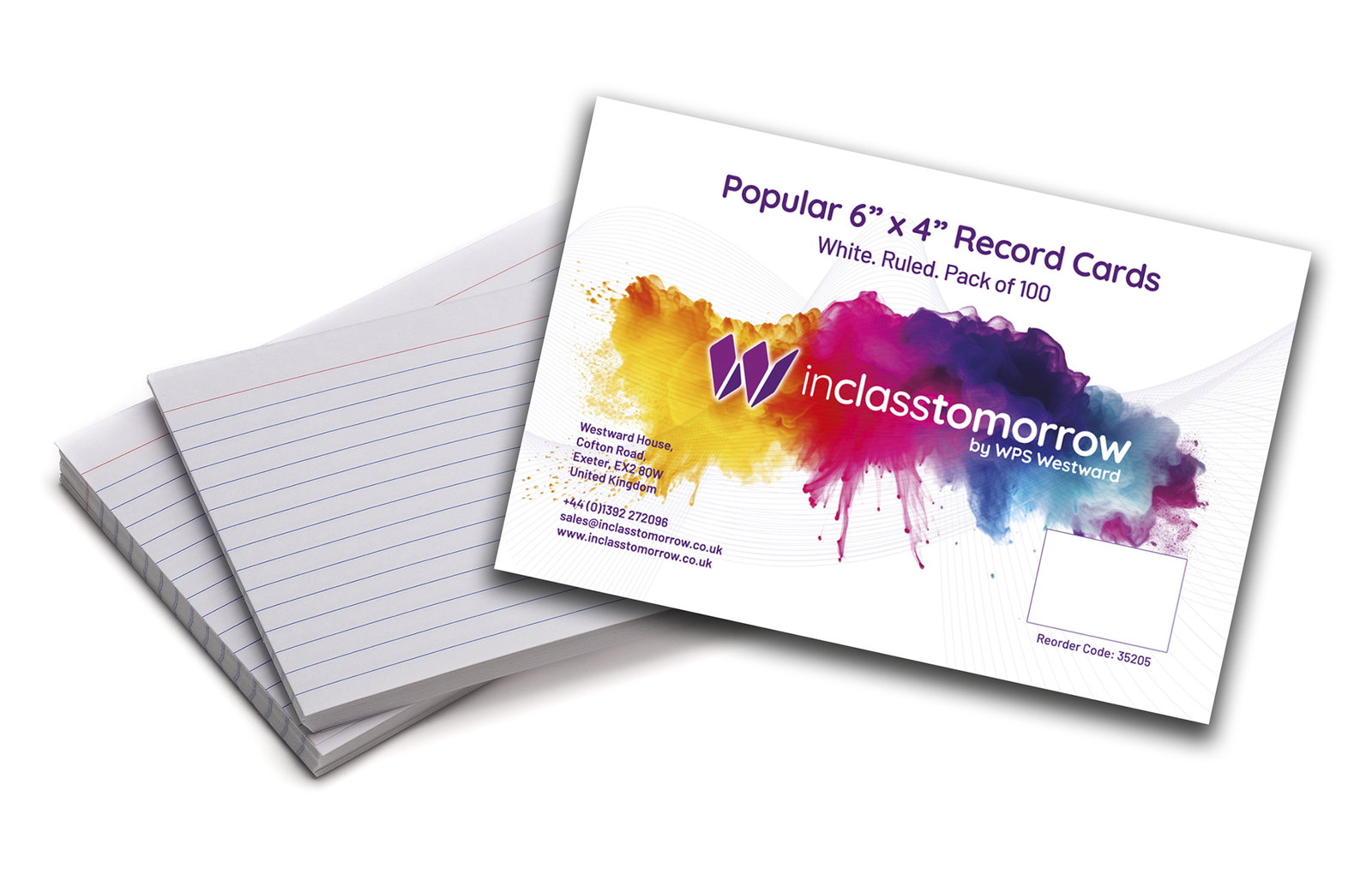 Popular Revision Cards 6" x 4" Ruled White Pk1000 | WPS Westward