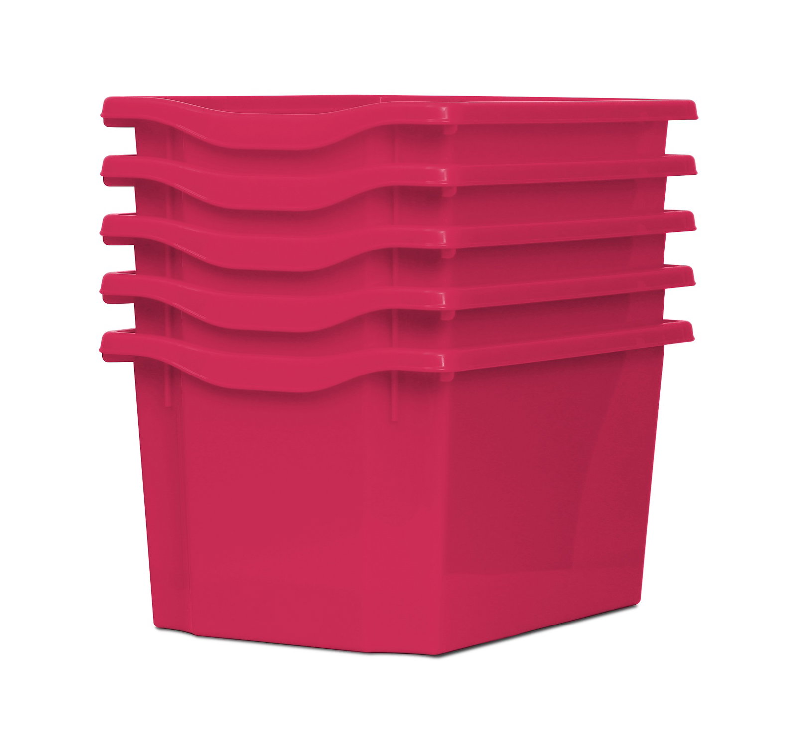 Extra Deep Storage Plastic Tray Pink Pk5 | WPS Westward