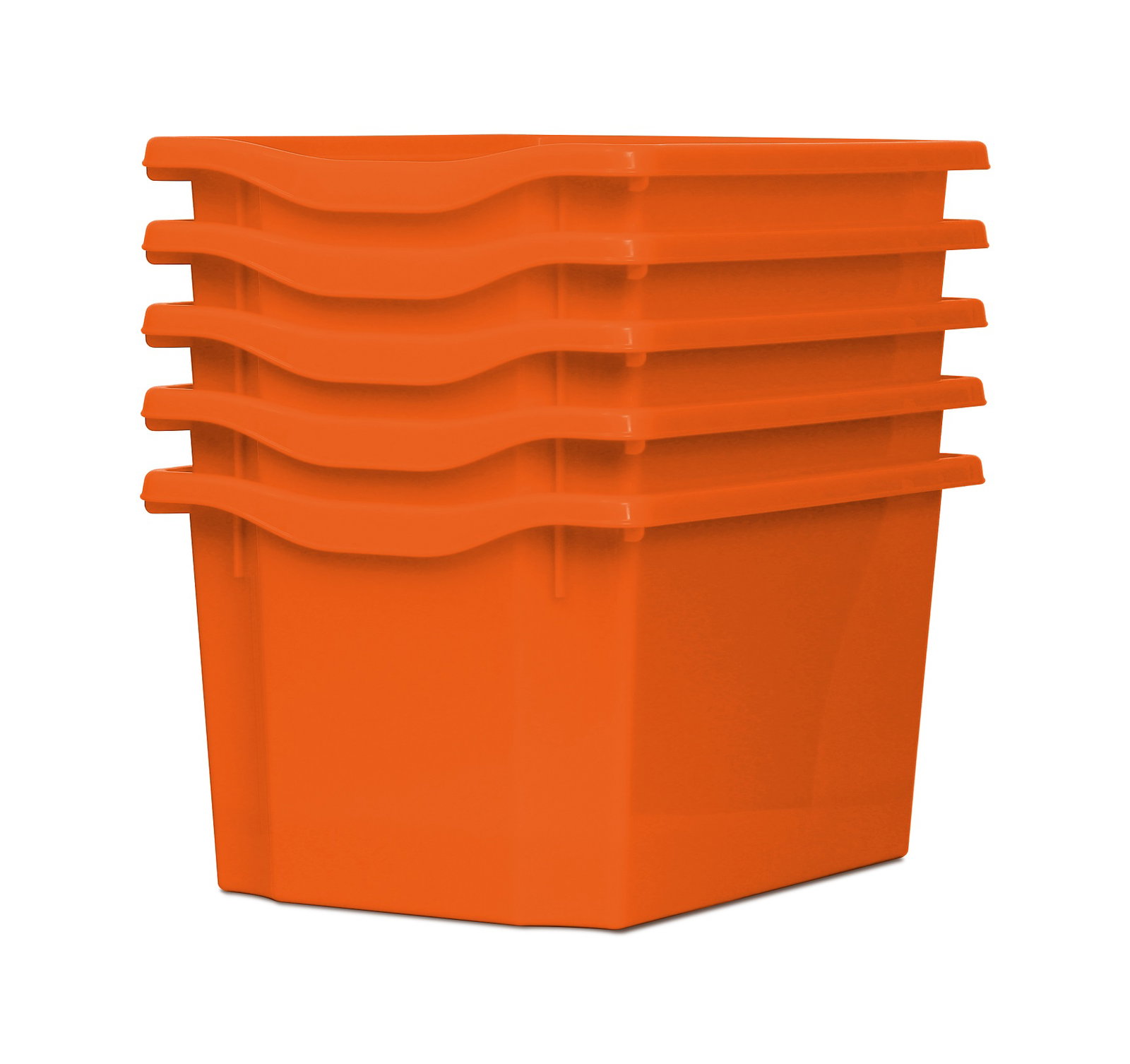 Extra Deep Storage Plastic Tray Tangerine Pk5 | WPS Westward