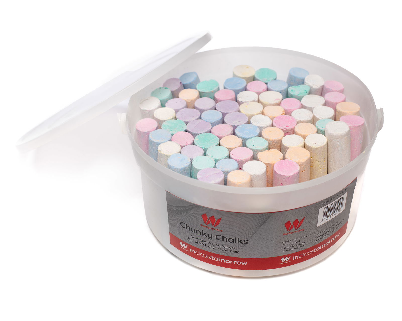 Performance Chunky Chalk Box 70 Pieces Assorted Colours | WPS Westward